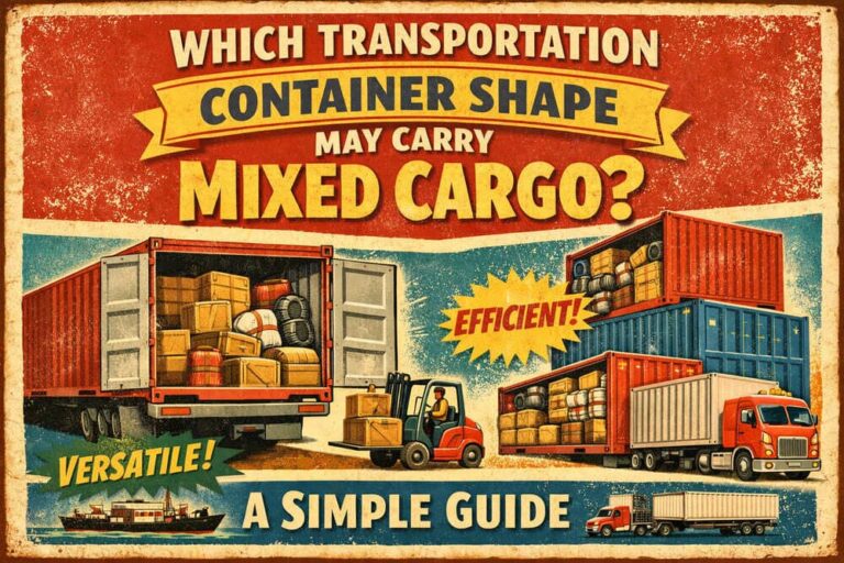 Which transportation container shape may carry mixed cargo?